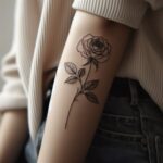 25 June Birth Flower Tattoos: Roses & Honeysuckle Ink